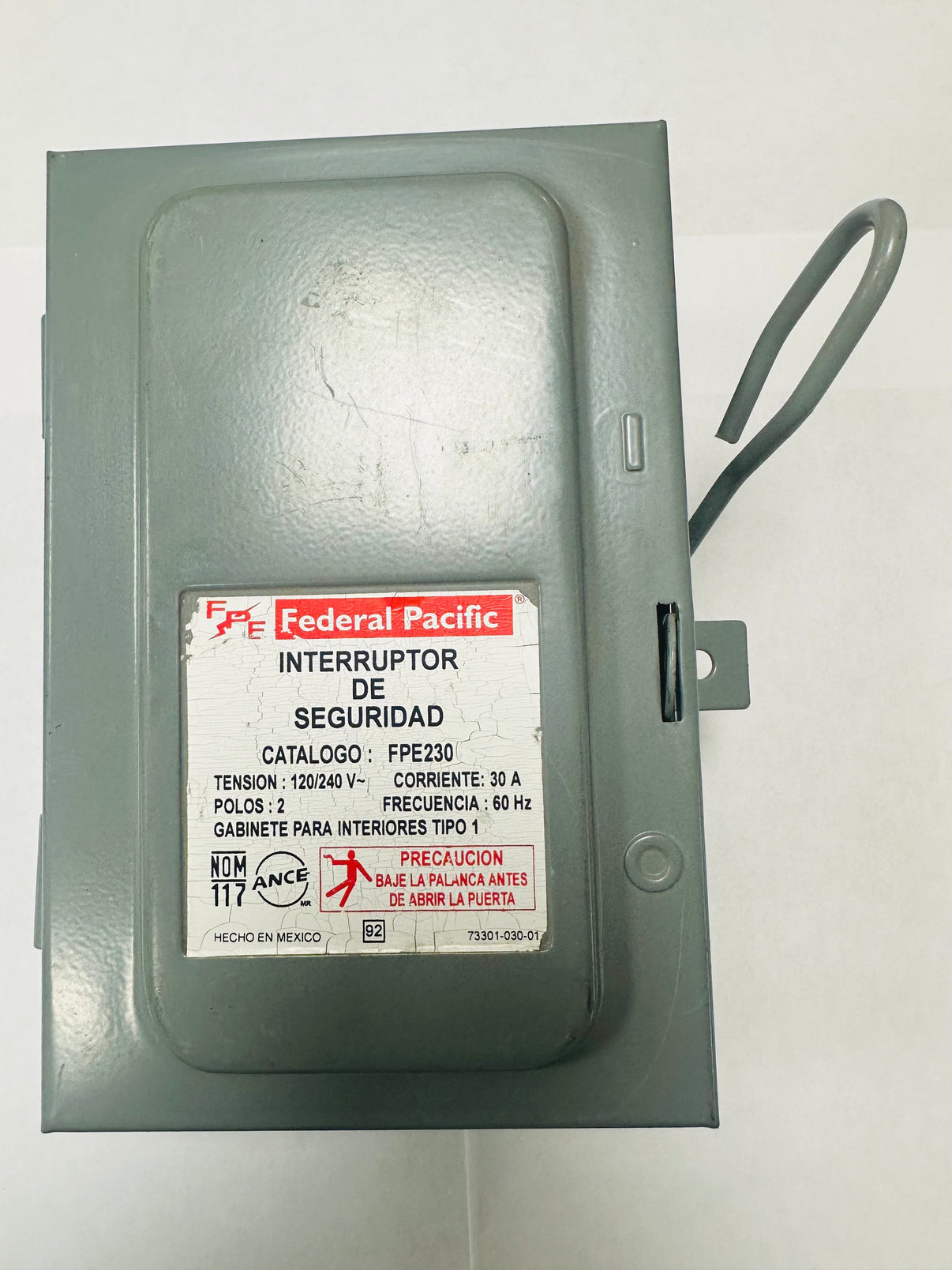INTERRUPTOR DE SEGURIDAD 2 POLOS 30 A FPE230 FEDERAL PACIFIC – Tienda EEGSA